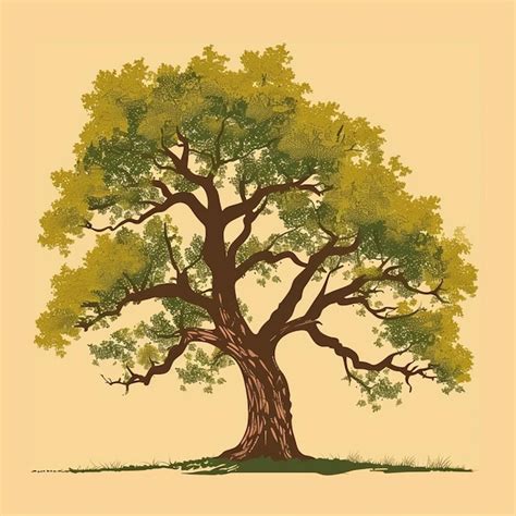Premium Photo Majestic Oak Tree Illustration Symbol Of Strength And Longevity