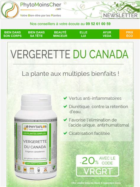 PhytoMoinsCher 20 Sur La Vergerette Du Canada La Plante Aux