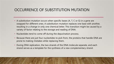 Presentation Of Substitution Mutation Pptx Free Download
