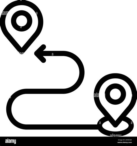 Walking Itinerary Icon Outline Walking Itinerary Vector Icon For Web Design Isolated On White