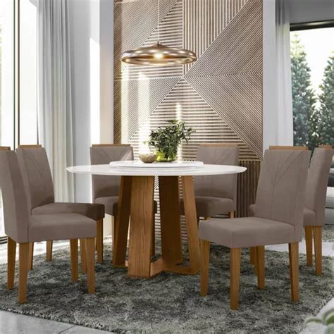 Mesa De Jantar Isabela 135x135 Girat E 6 Cad Amanda Ypê Cap