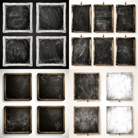 Premium Vector Set Of Chalkboard Texture Vector White Backg
