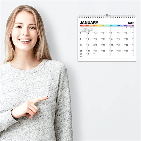 Dunwell Small Wall Calendar 2022 Colorful 85x11 Calendar Hanging