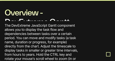 Overview Devextreme Gantt Codesandbox
