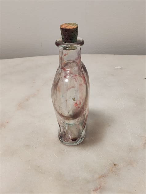 Vintage Small Glass Bottleheart Shaped Bottleperfume Bottle Etsy