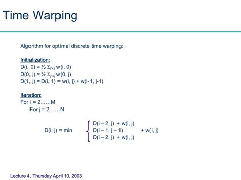 Ppt Time Warping Hidden Markov Models Powerpoint Presentation Free