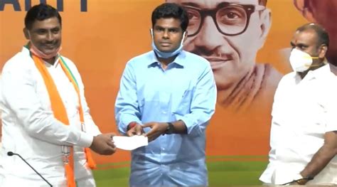 Former Karnataka Ips Officer ‘singham Annamalai Joins Bjp India News