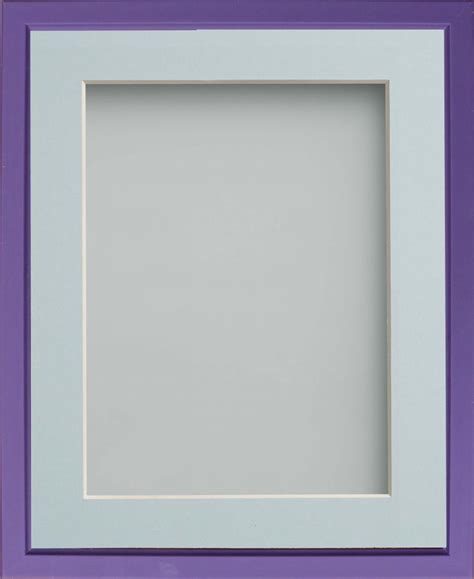 Drayton Purple 8x8 Frame With Light Blue Mount Cut For Image Size 5x5