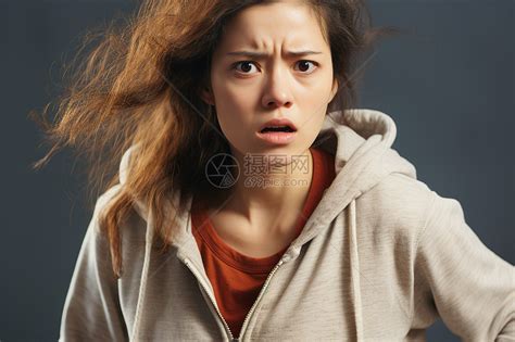 紧皱眉头的年轻女性高清图片下载 正版图片600824474 摄图网
