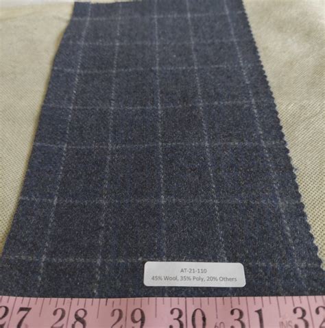 Wool Fabric In Windowpane Check Pattern For Fall And Winter Clothing