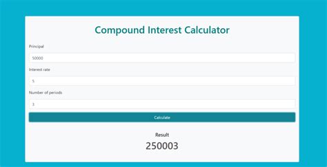 Compound Interest Calculator In Javascript With Source Code Source