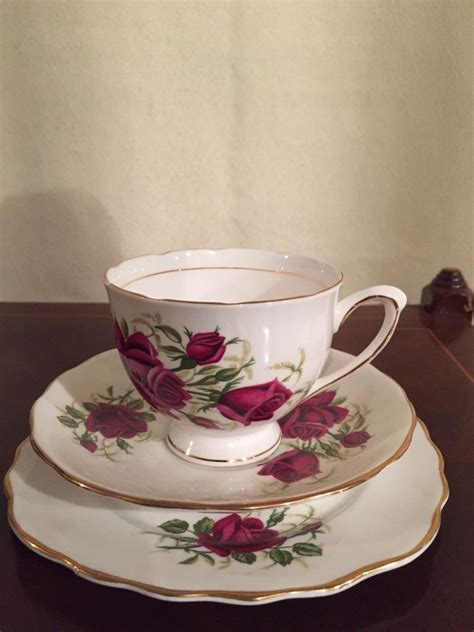 Colclough Bone China Roses Trio Bone China Pottery Porcelain