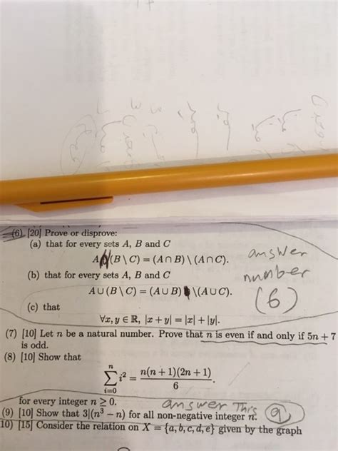 Solved Prove Or Disprove A That For Every Sets A B And