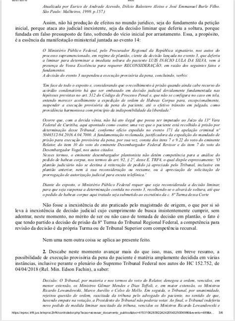 Presidente Do Trf 4 Decide Manter Lula Preso Empório Do Direito