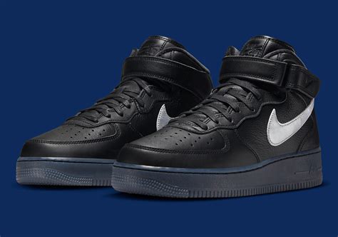 Nike Air Force 1 Mid Black Metallic Silver Hyper Pink Anthracite DX3061 ...