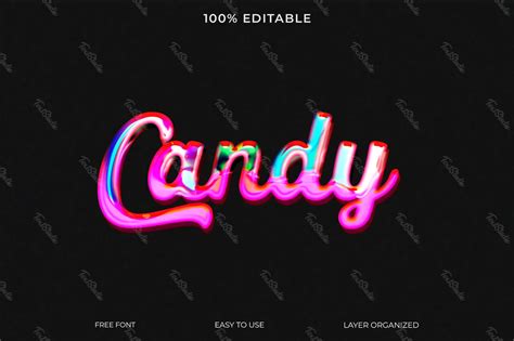 Candy Font Style Text Effect Photoshop Premium Psd File