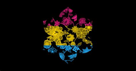 Butterfly Garden Pride Flag Series Pansexual Flowers Magnet
