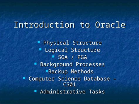 PPT Introduction To Oracle DOKUMEN TIPS