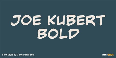 Joe Kubert Bold Font Style By Comicraft Fonts Font Bros