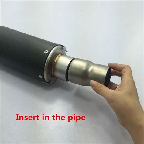 Universal 51 60mm Adapter Modified Exhaust Pipe Silencer With Pipeline