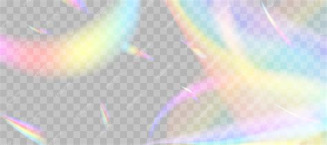 Premium Vector Blurred Rainbow Refraction Overlay Effect Light Lens Prism Effect On
