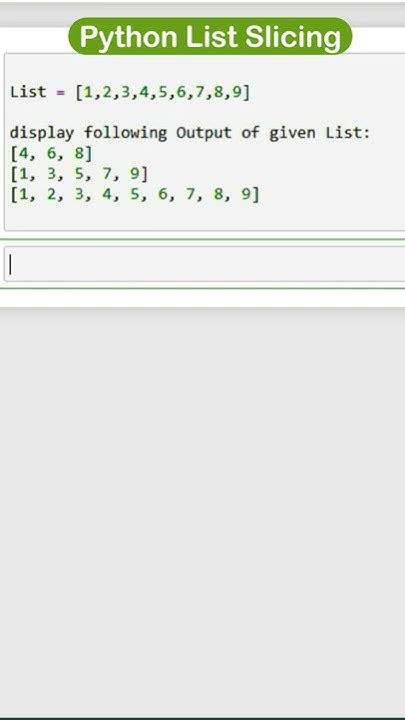 Python List Slicing Python List Python Sequences Python Exersices