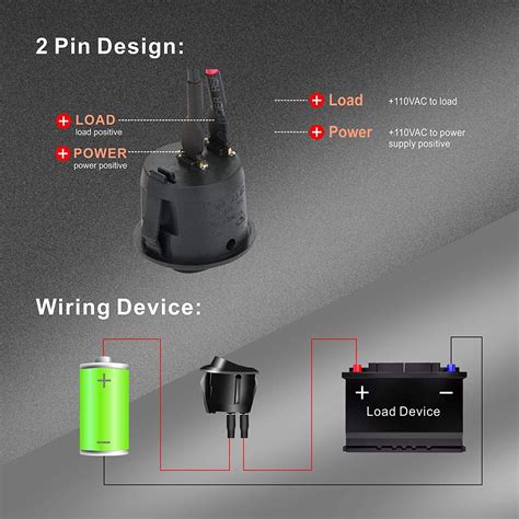 Buy RUNCCI YUN Pcs Round Rocker Switch V ON Off Switch Volt DC Toggle Switch Pin SPST