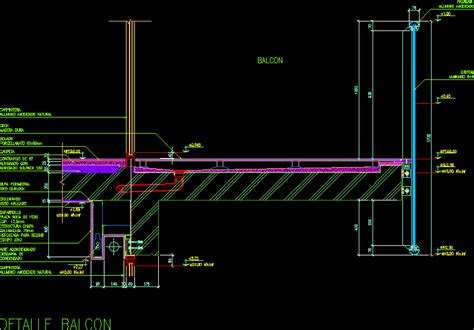 Balcony Seating Cad Block Dwg Section Balcony Autocad Plan Cad