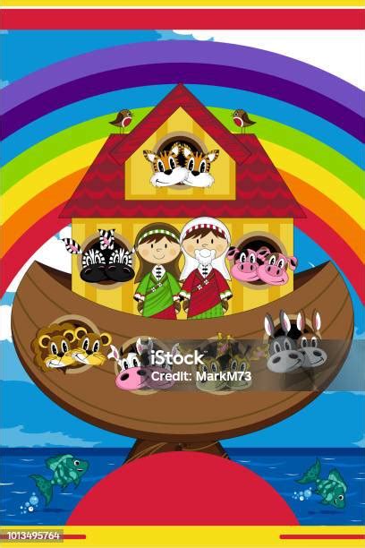 노아와 방주 성경 그림 만화 귀여운에 대한 스톡 벡터 아트 및 기타 이미지 귀여운 기독교 기린 Istock