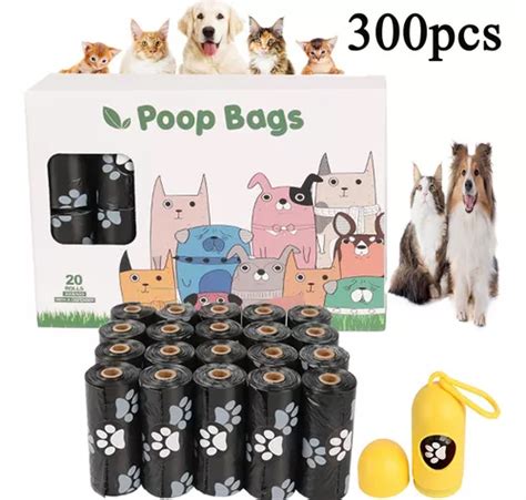 300 Bolsas Para Popo Perro Biodegradables Con Dispensador L Meses Sin