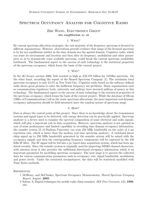Pdf Spectrum Occupancy Analysis For Cognitive Radio