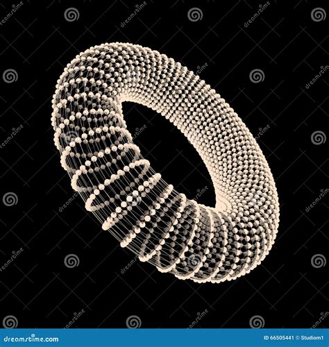 Torus The Torus Consisting Of Points Connection Structure Stock Vector Illustration Of