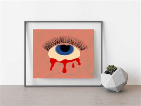 Bleeding Eye Art Prints Celestial Neutral Colors Individual 8x10