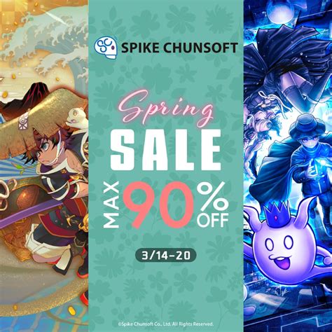 「スプリングセール」をsteamで開催！ 50タイトルを出品、最大90off！ 株式会社スパイク・チュンソフト