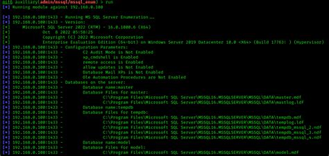 1433tcp Ms Sql Enumeration Mssql Vk9 Security