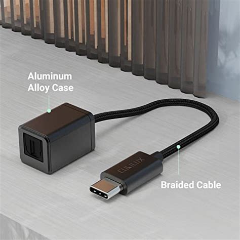 Cubilux USB Type C To TOSLINK Optical Audio Adapter 192KHz 24bit DAC