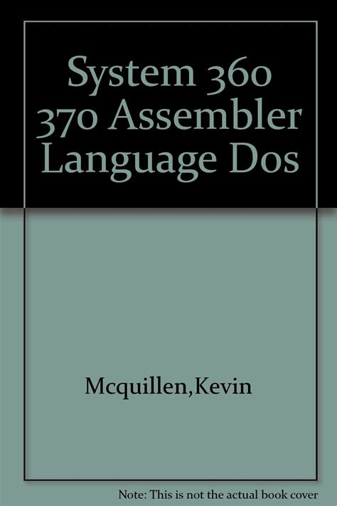 System 360 370 Assembler Language Dos Mcquillenkevin Books