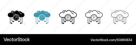 High Server Uptime Icon Set Network Reliability Vector Image