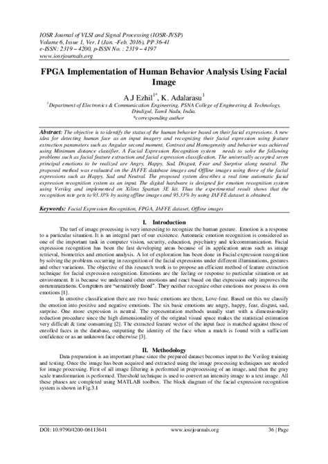 Pdf Fpga Implementation Of Human Behavior Analysis Using Facial Image