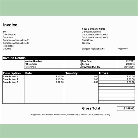 Free Invoice Template Excel Of Free Invoice Templates By Invoiceberry