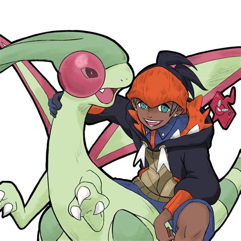 Raihan Rotom Rotom Phone And Flygon Pokemon And 1 More Drawn By