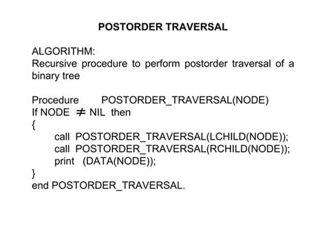 Tree Traversal Algorithm In Data Structure Pptx