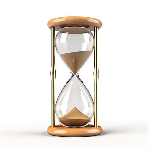 Premium Ai Image A Simple And Clean Hourglass 3d On White Background