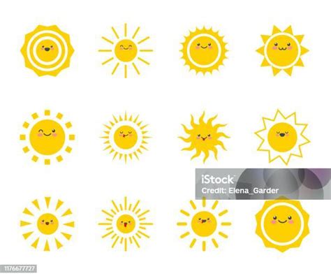 행복 재미 웃는 태양입니다 귀여운 햇빛 아이 얼굴입니다 태양 하늘에 대한 스톡 벡터 아트 및 기타 이미지 태양 하늘 사람 얼굴 귀여운 Istock