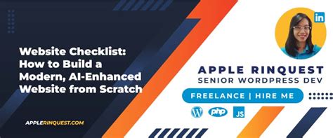 Website Checklist How To Build A Modern Ai Enhanced Website From Scratch Freelance Wordpress