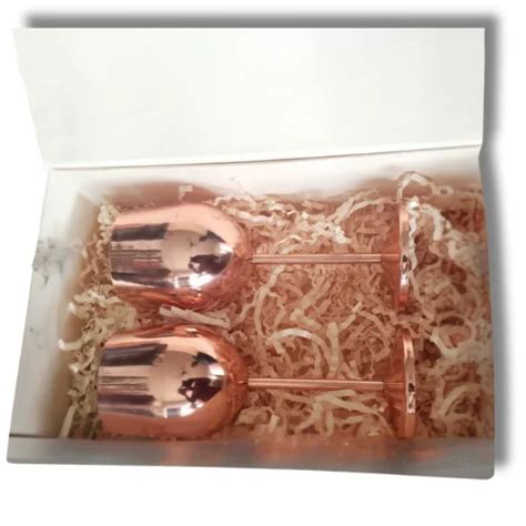 Rose Gold Wine Glasses Candle Mib Print