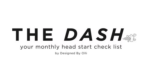 The Dash Monthly Head Start Checklist