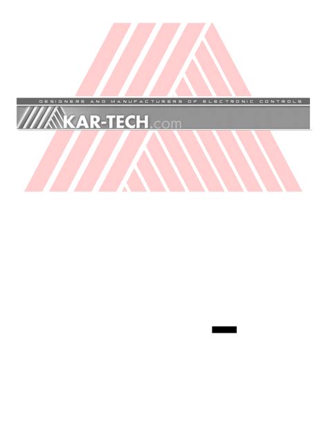 Kar Tech Vrts Users Manual