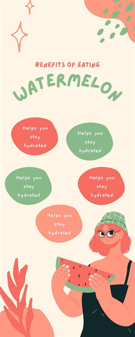 Canva Template Infographic Benefits Of Watermelon Infographic Design