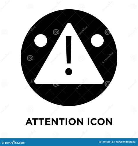 Attention Icon Vector Isolated On White Background Logo Concept Stock